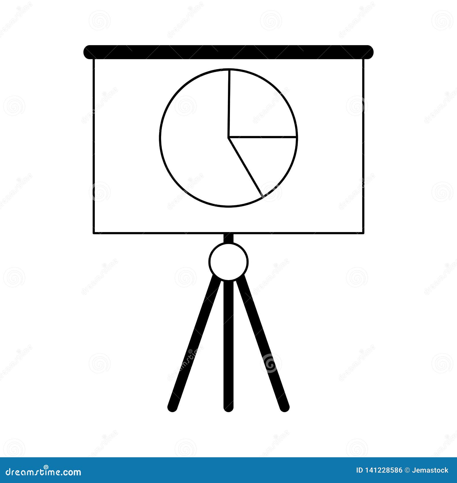 Statistics Graph on Whiteboard Black and White Stock Vector ...