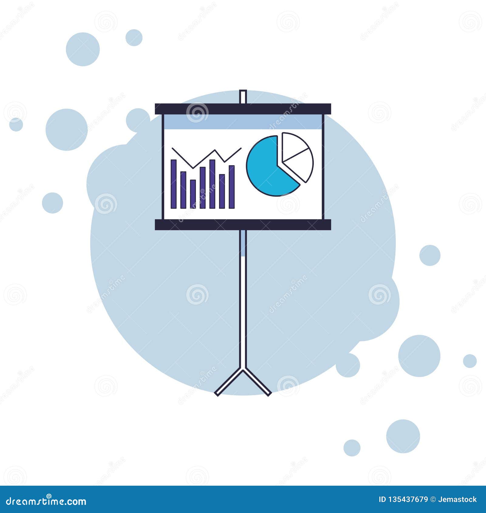 Statistics graphic cartoon stock vector. Illustration of internet ...
