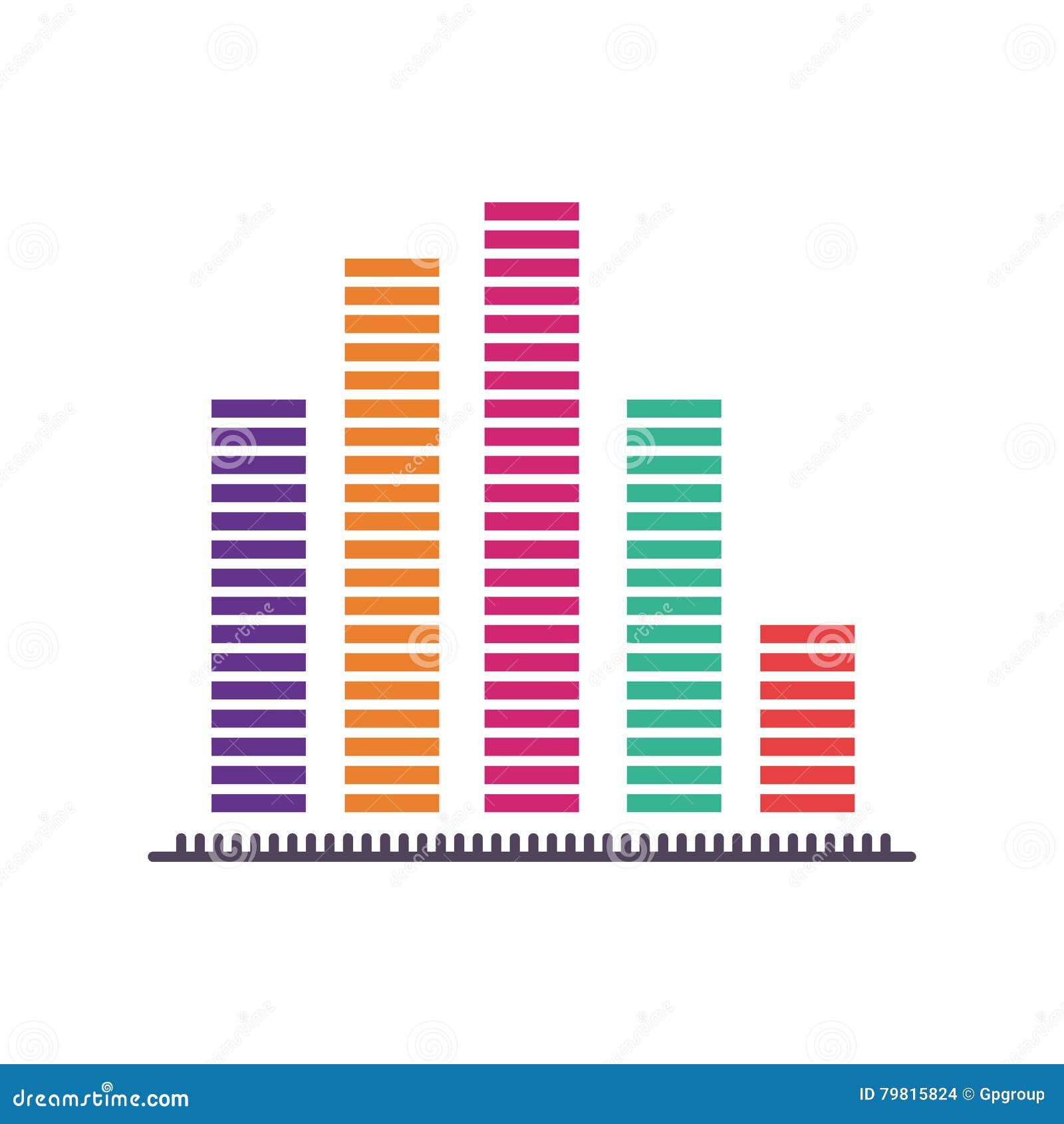 Statistics graphic chart stock vector. Illustration of sign - 79815824