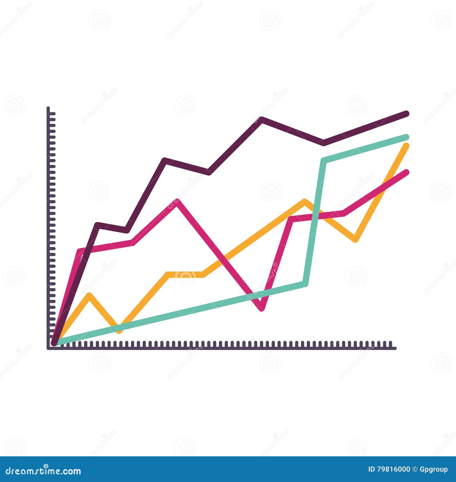 Statistics graphic chart stock vector. Illustration of icon - 79816000