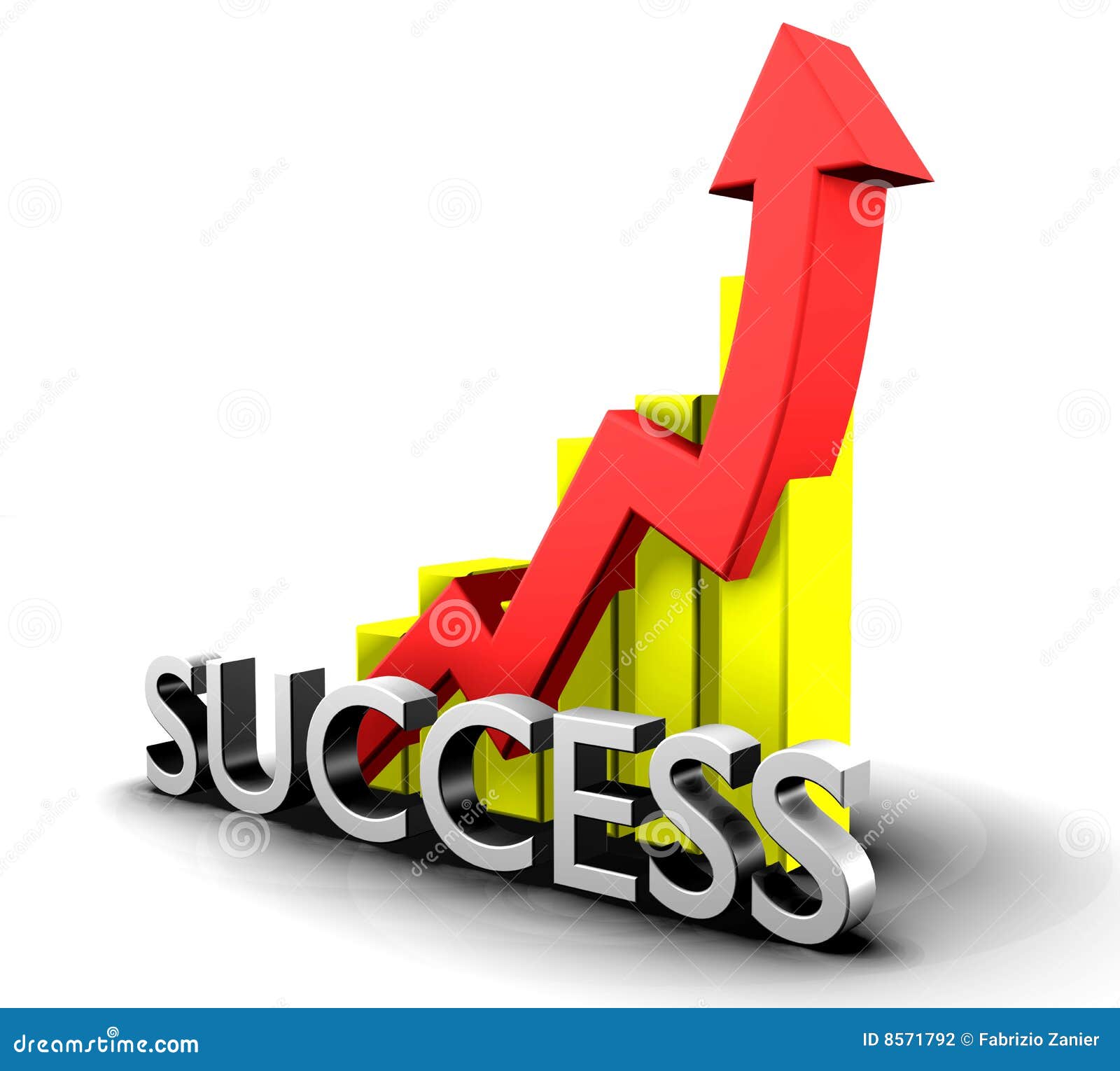 Statistics Graphic with Success Word Stock Illustration - Illustration ...