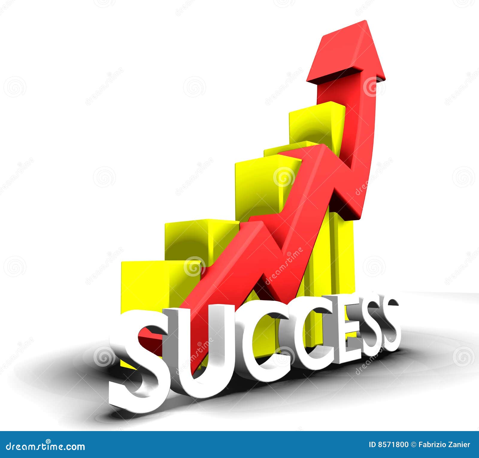 Statistics Graphic with Success Word Stock Illustration - Illustration ...