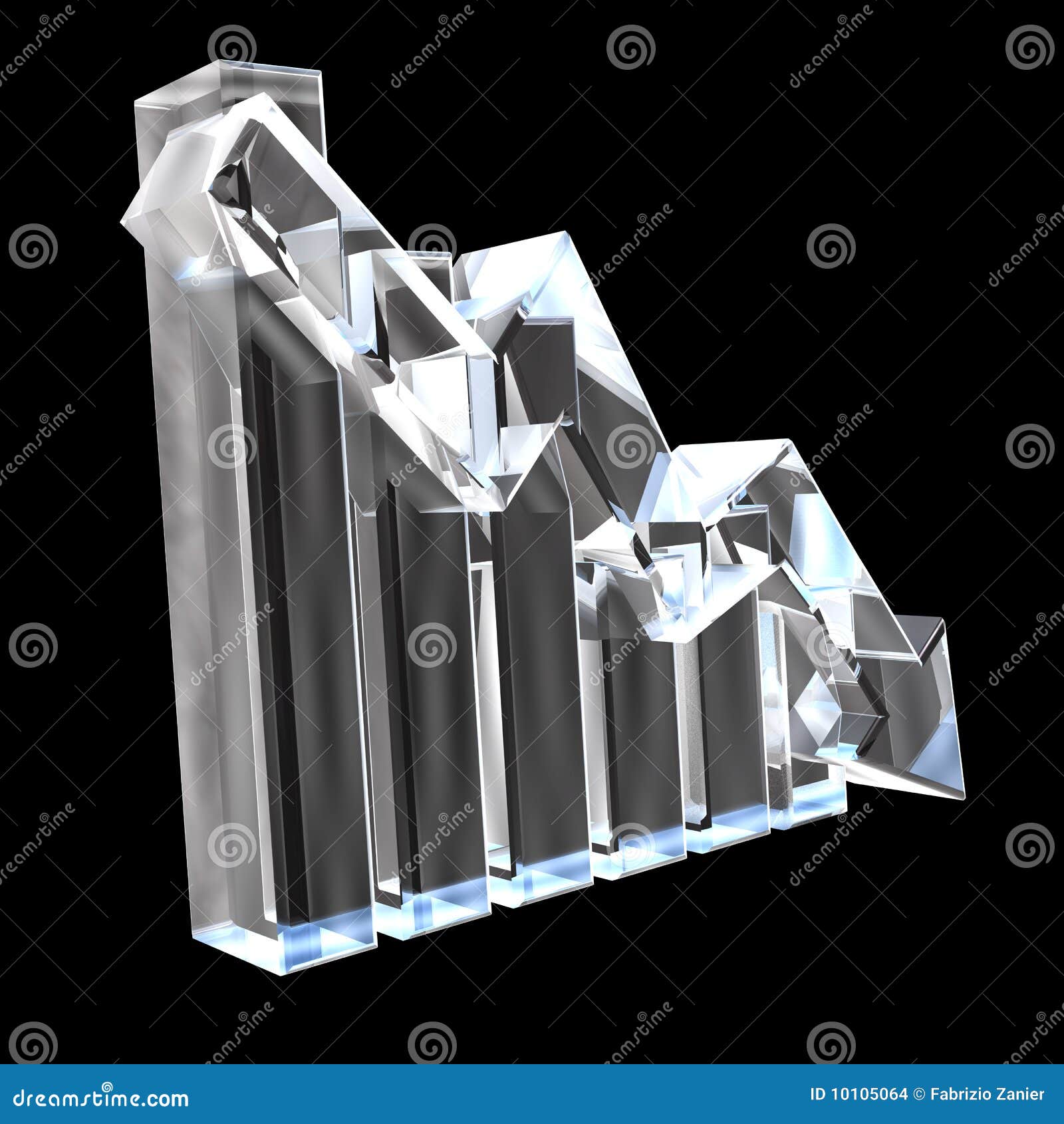 Statistics Graphic in Transparent Glass Stock Illustration ...