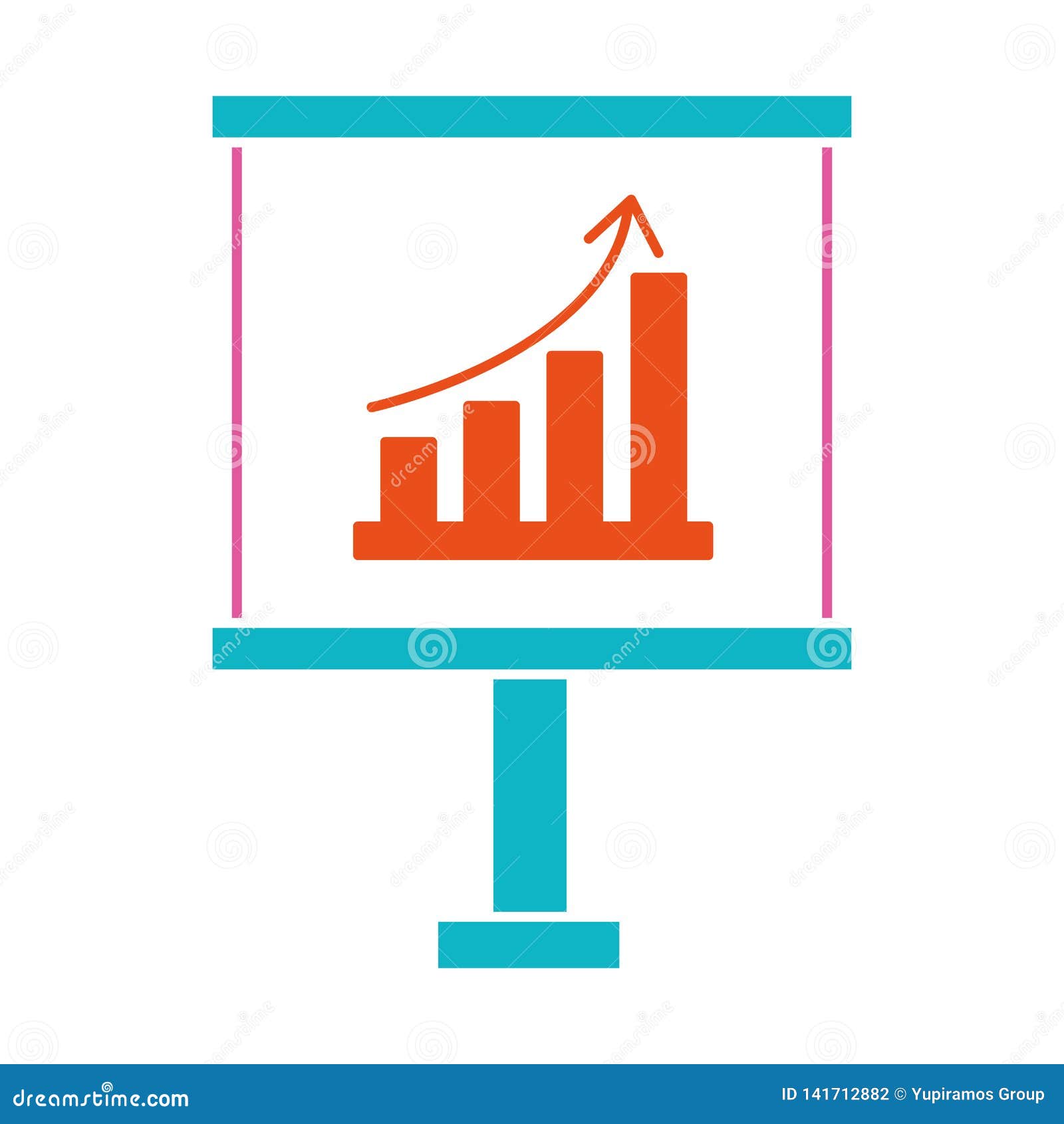 Statistics Graphics For Online Business Cartoon Vector | CartoonDealer ...