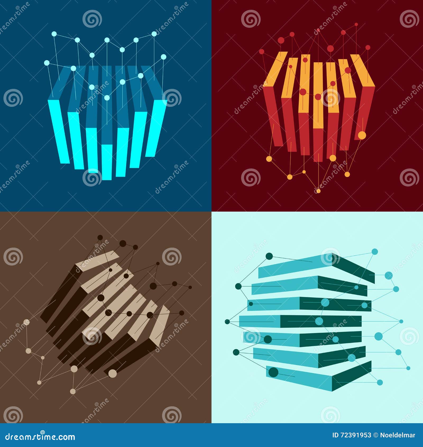Statistics Graphics For Online Business Cartoon Vector | CartoonDealer ...