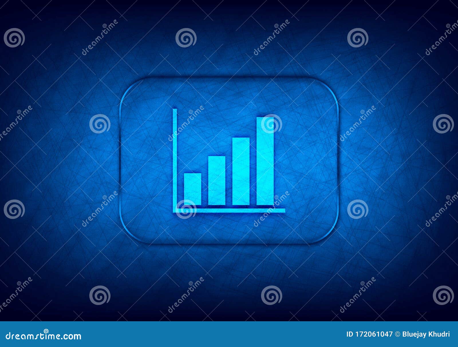 Statistics Icon Abstract Digital Design Blue Background Stock ...