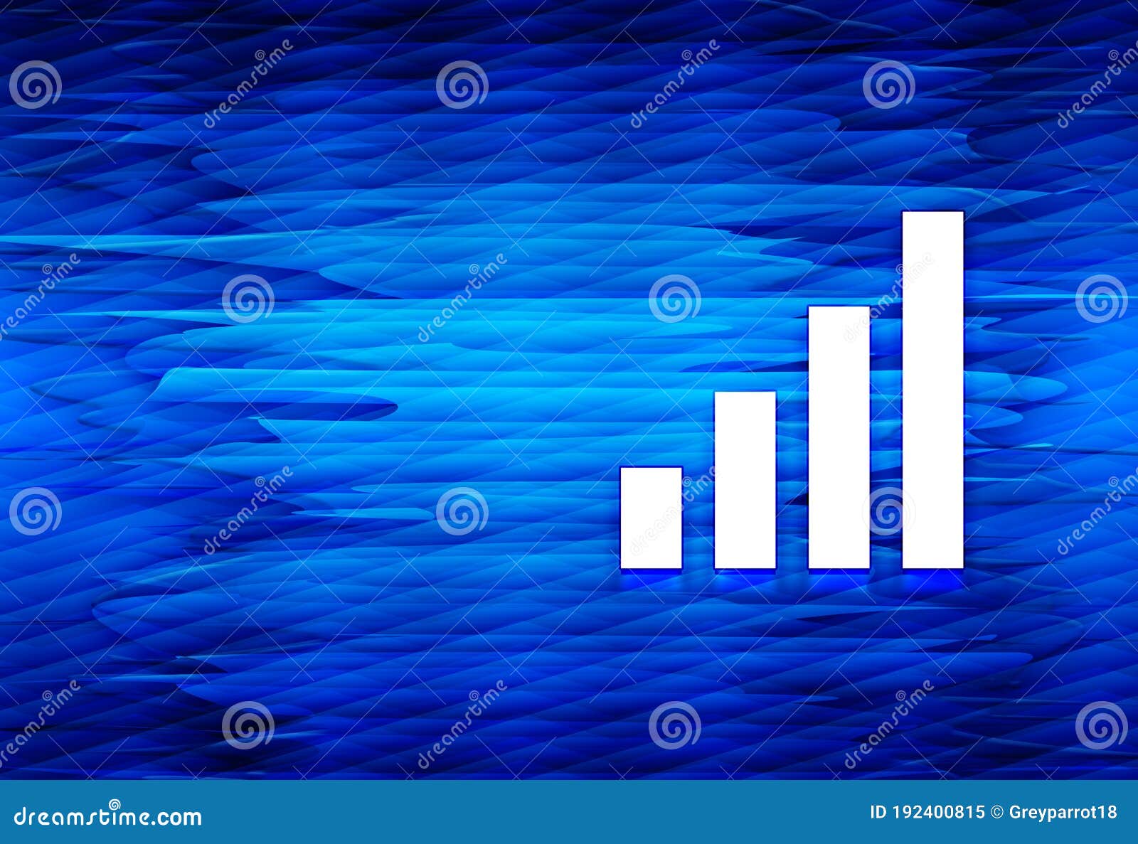Statistics Icon Aqua Wave Abstract Blue Background Illustration Stock ...