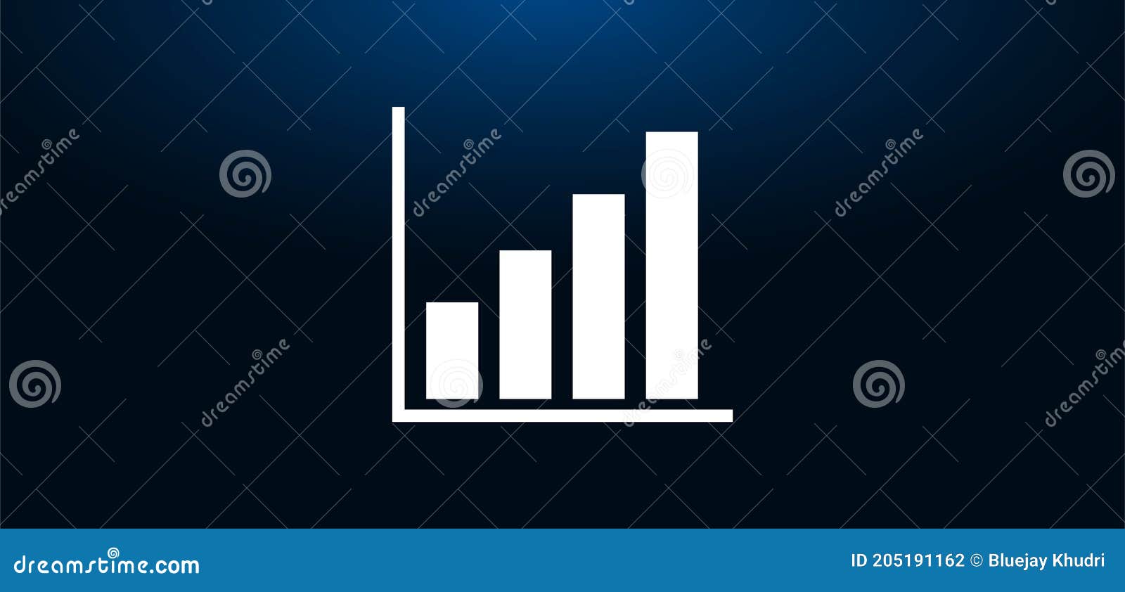Statistics Icon Crystal Blue Banner Background Stock Illustration ...