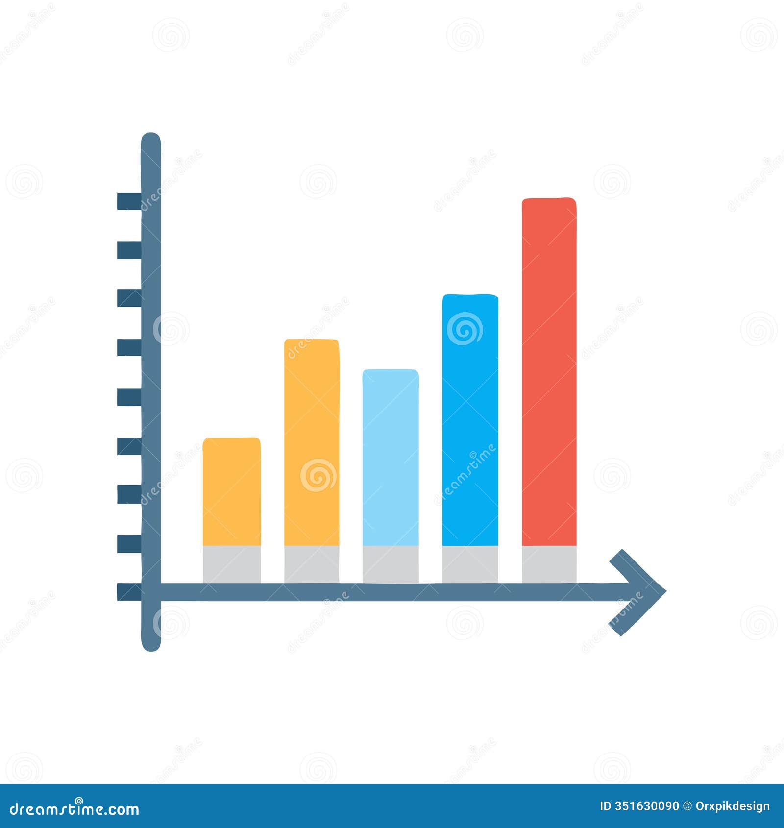 Statistics Bar Chart Icon stock vector. Illustration of icon - 351630090