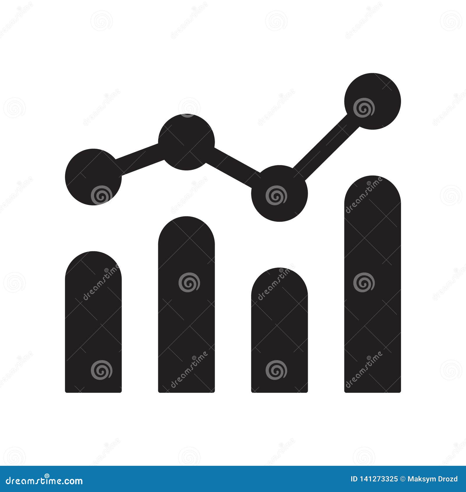 Statistics Icon Isolated, Infographic Chart Symbol. Stock Vector ...