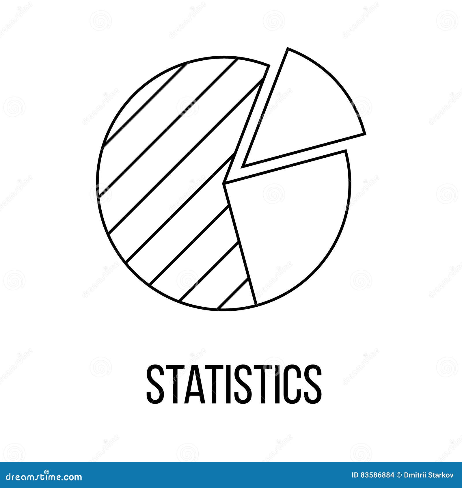 Statistics Icon or Logo Line Art Style. Stock Vector - Illustration of ...