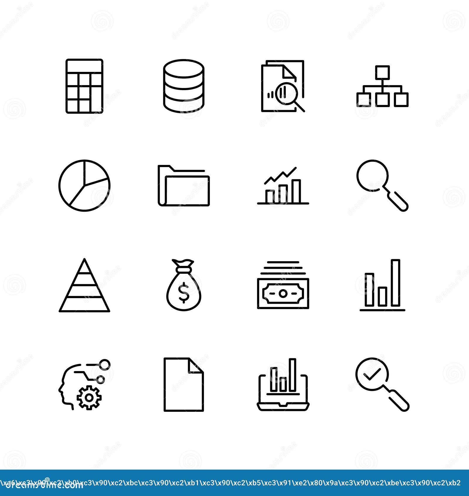 Statistics icon set stock vector. Illustration of increment - 105840237