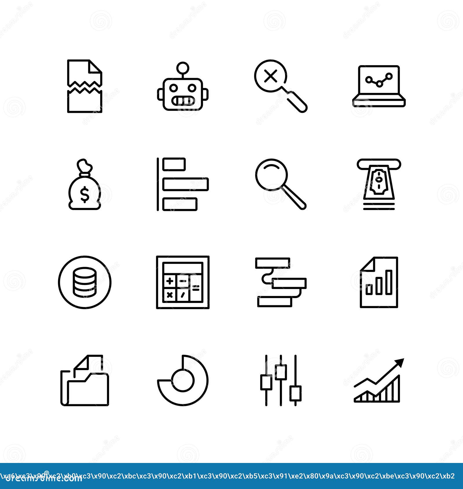 Statistics icon set stock vector. Illustration of growth - 106371006