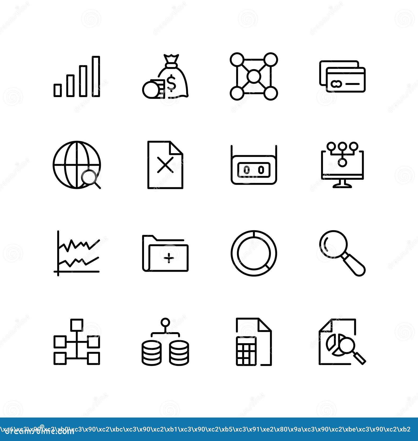 Statistics icon set stock vector. Illustration of curve - 106371121