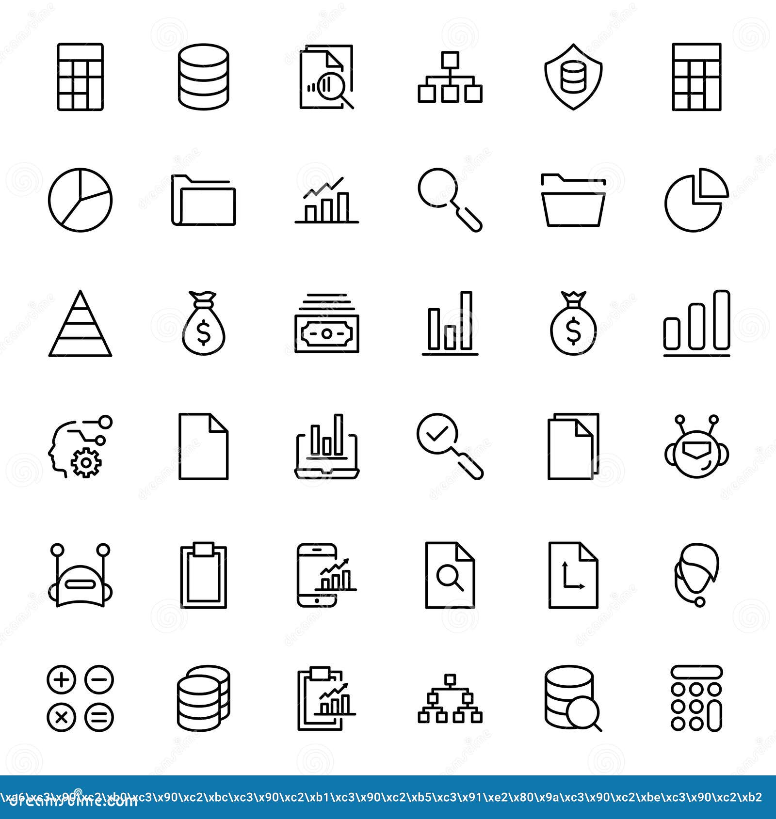 Statistics icon set stock vector. Illustration of design - 120829051