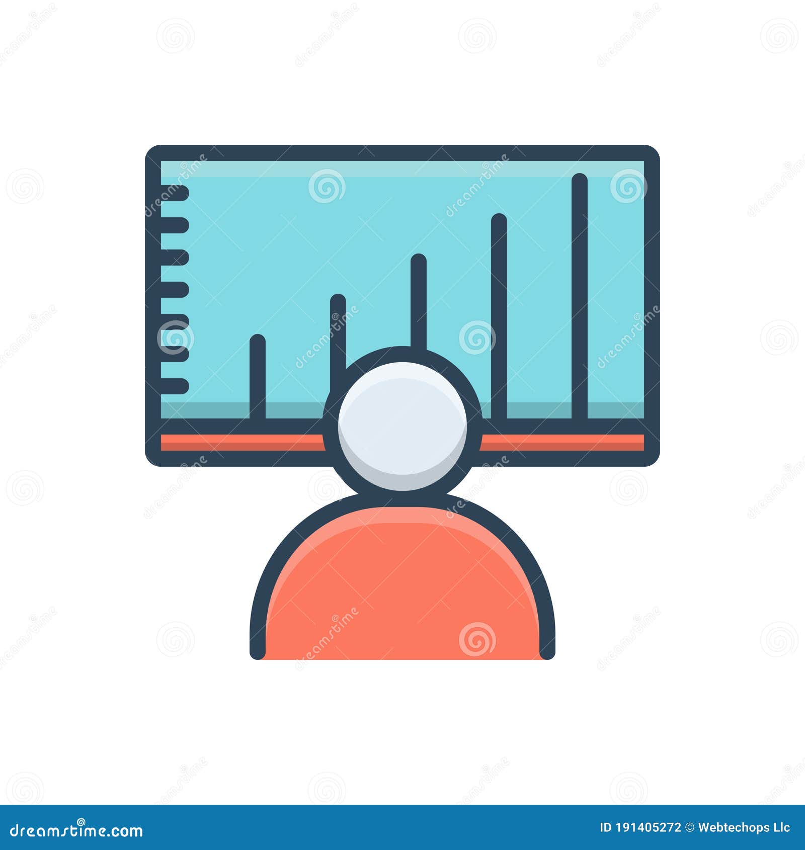 Color Illustration Icon for Statistics, Static and People Stock ...