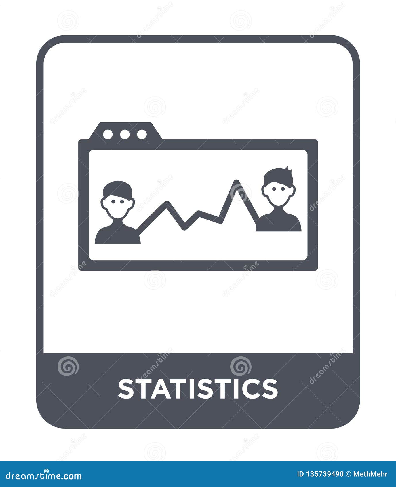 Statistics Icon in Trendy Design Style. Statistics Icon Isolated on ...
