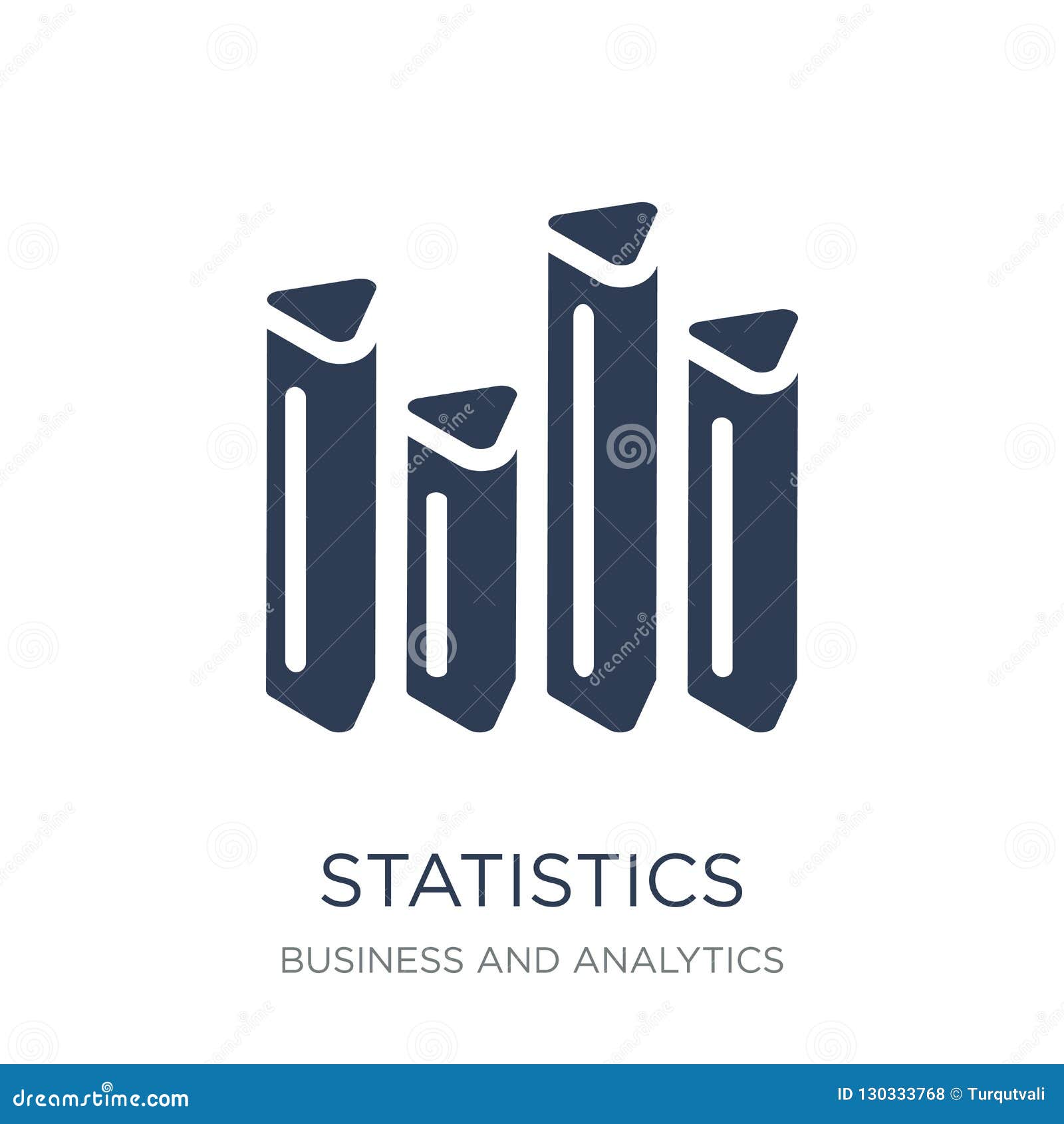 Statistics Icon. Trendy Flat Vector Statistics Icon on White Background ...