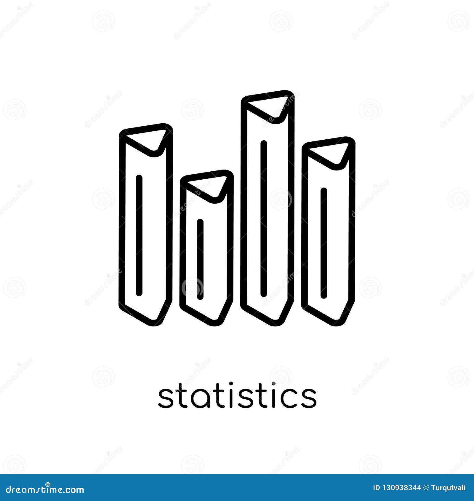 Statistics Icon. Trendy Modern Flat Linear Vector Statistics Icon on ...