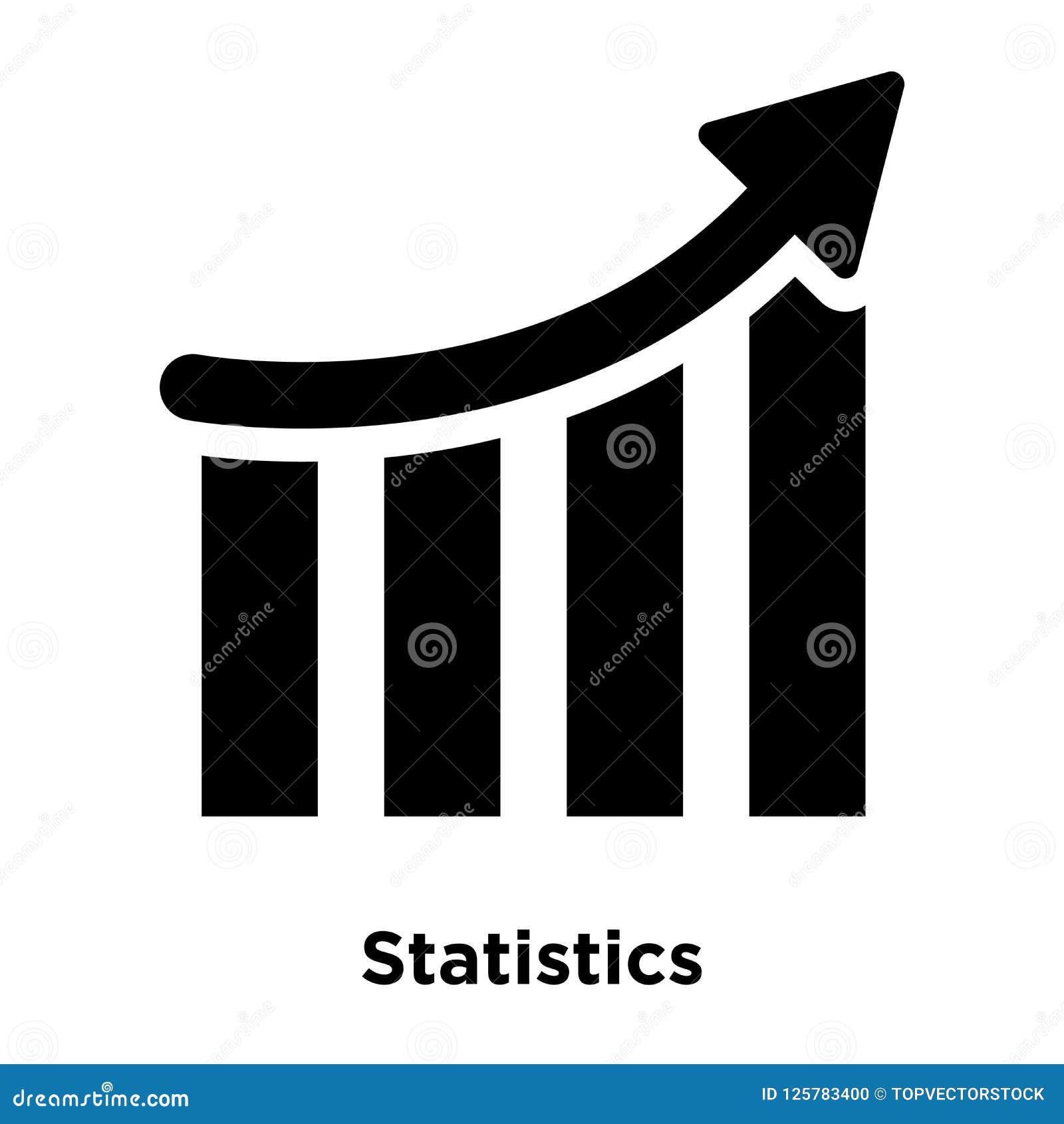 Statistics Icon Vector Isolated On White Background Logo Concept Of