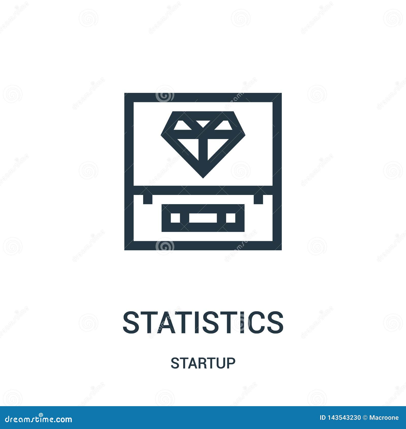 Statistics Icon Vector from Startup Collection. Thin Line Statistics ...