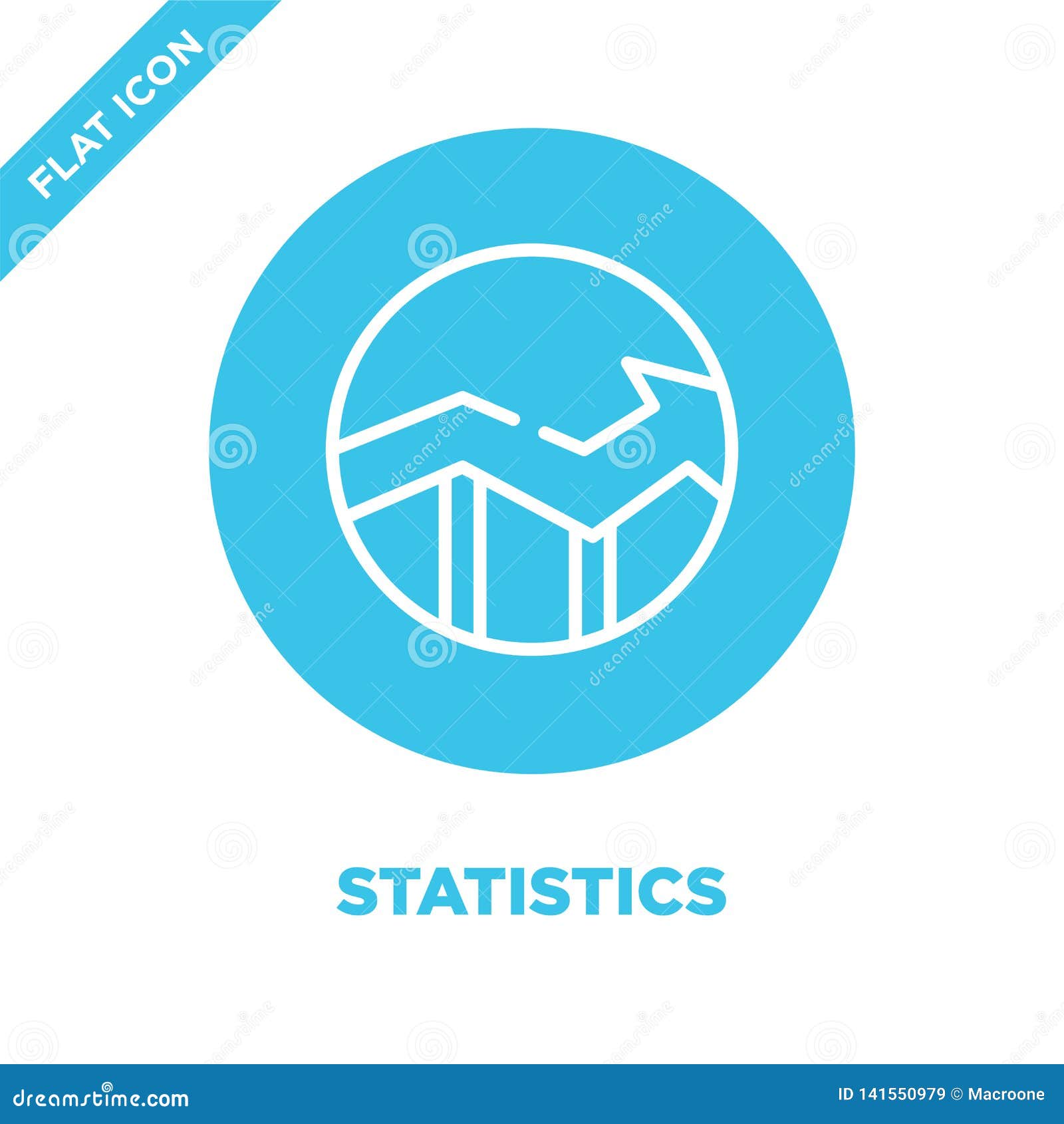 Statistics Icon Vector. Thin Line Statistics Outline Icon Vector ...