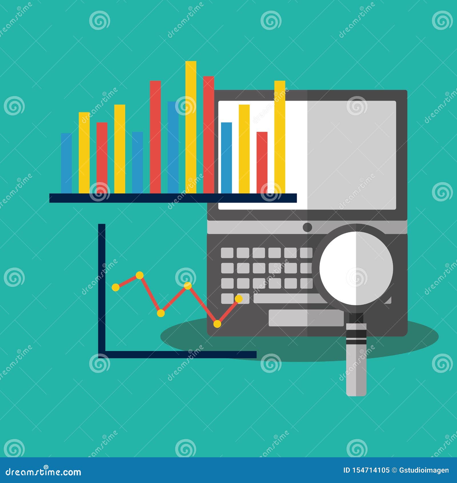 Statistics and Infographic Design Stock Illustration - Illustration of ...