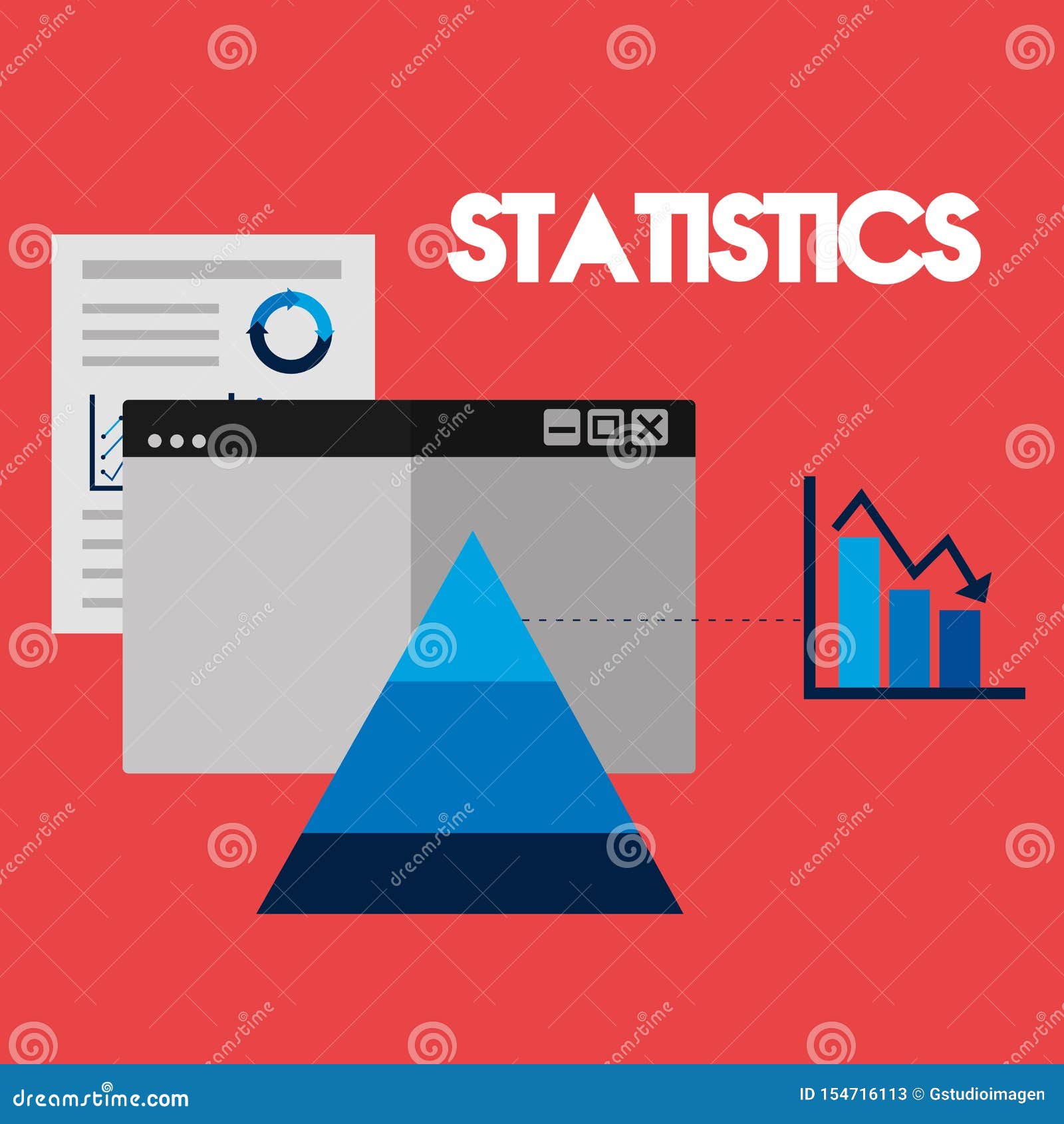 Statistics and Infographic Design Stock Illustration - Illustration of ...