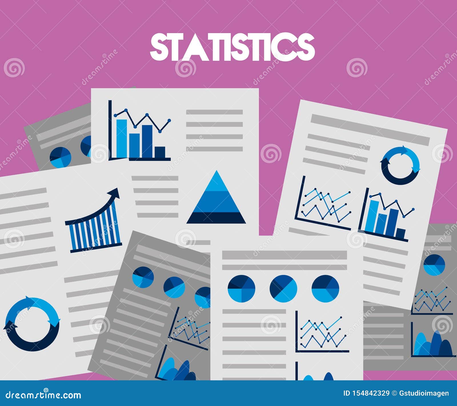 Statistics and Infographic Design Stock Illustration - Illustration of ...
