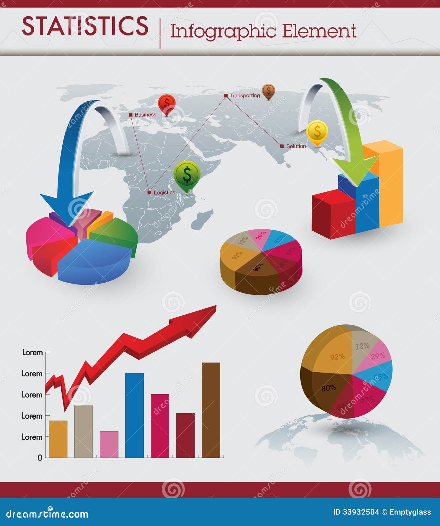 Statistics Infographic Element Stock Vector - Illustration of layout ...