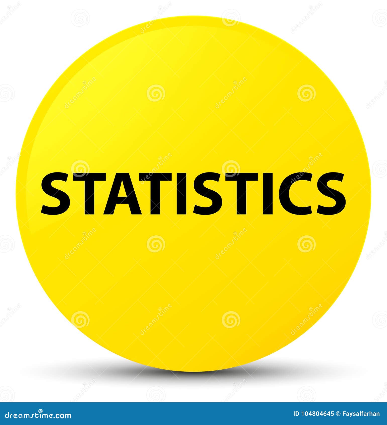 Statistics Yellow Round Button Stock Illustration - Illustration of ...