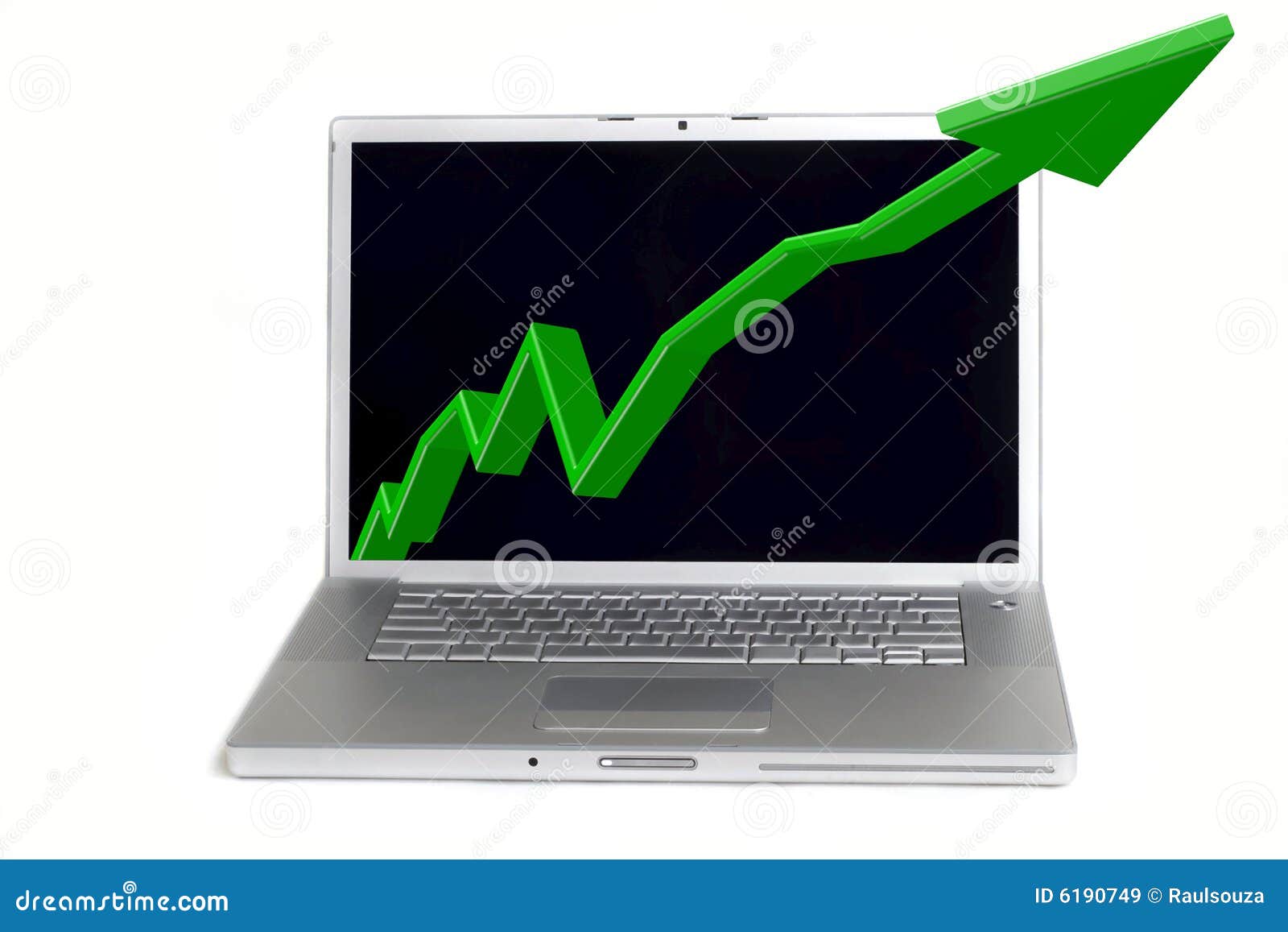 Statistics in Laptop stock image. Image of hardware, profit - 6190749