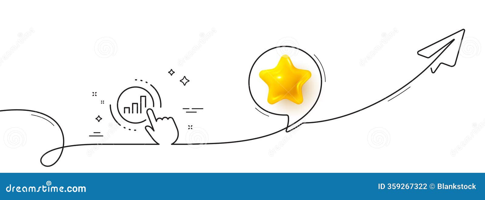 Statistics Line Icon. Column Graph Chart Sign. Continuous Line with ...