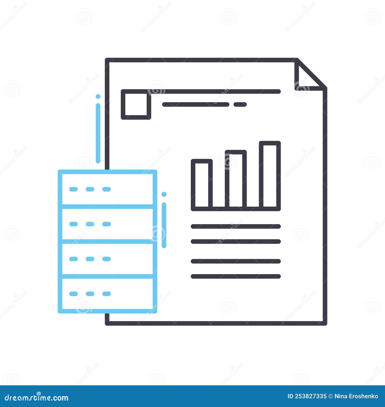 Statistics Line Icon, Outline Symbol, Vector Illustration, Concept Sign ...
