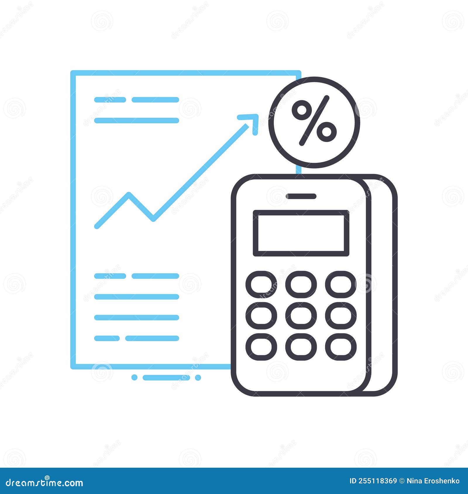 Statistics Line Icon, Outline Symbol, Vector Illustration, Concept Sign ...