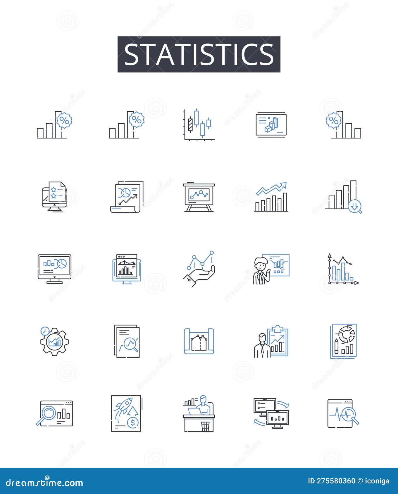 Statistics Line Icons Collection. Probability Theory, Numerical Data ... Statistics Line Icons Collection. Probability Theory, Numerical Data ...