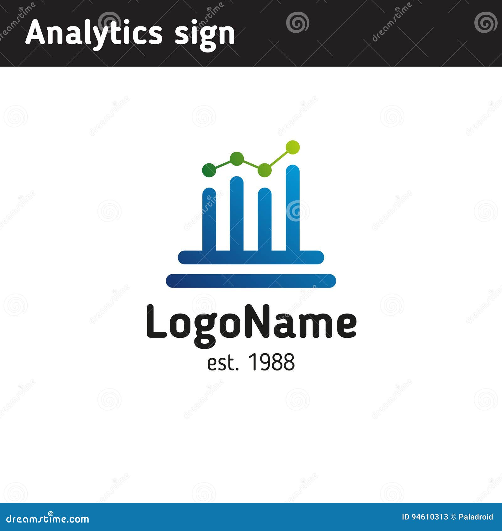 Statistics Logo As a Column Stock Vector - Illustration of profit ...