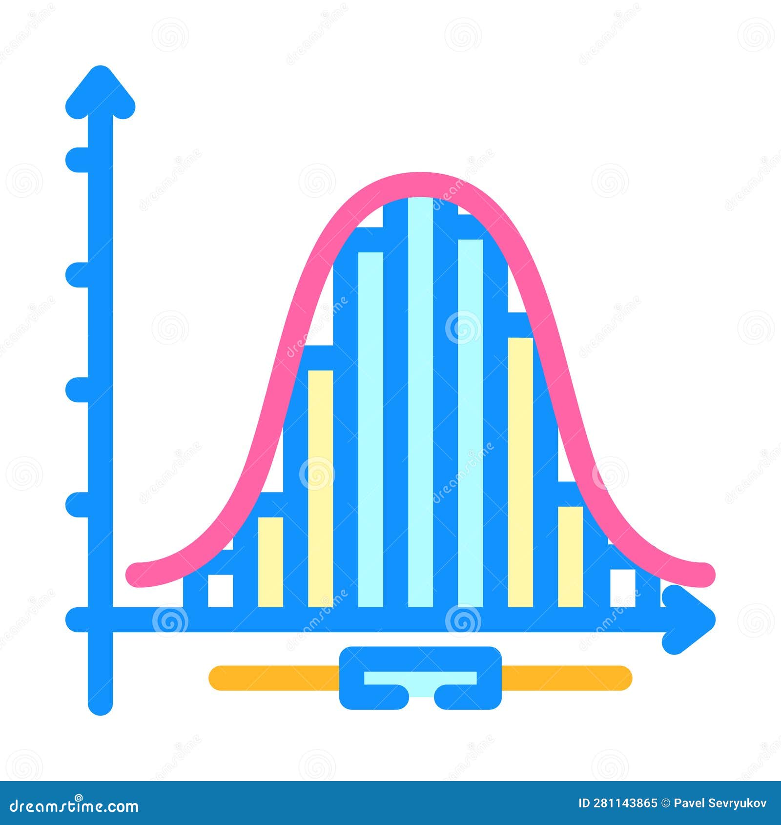 Statistics Math Science Education Color Icon Vector Illustration Stock ...