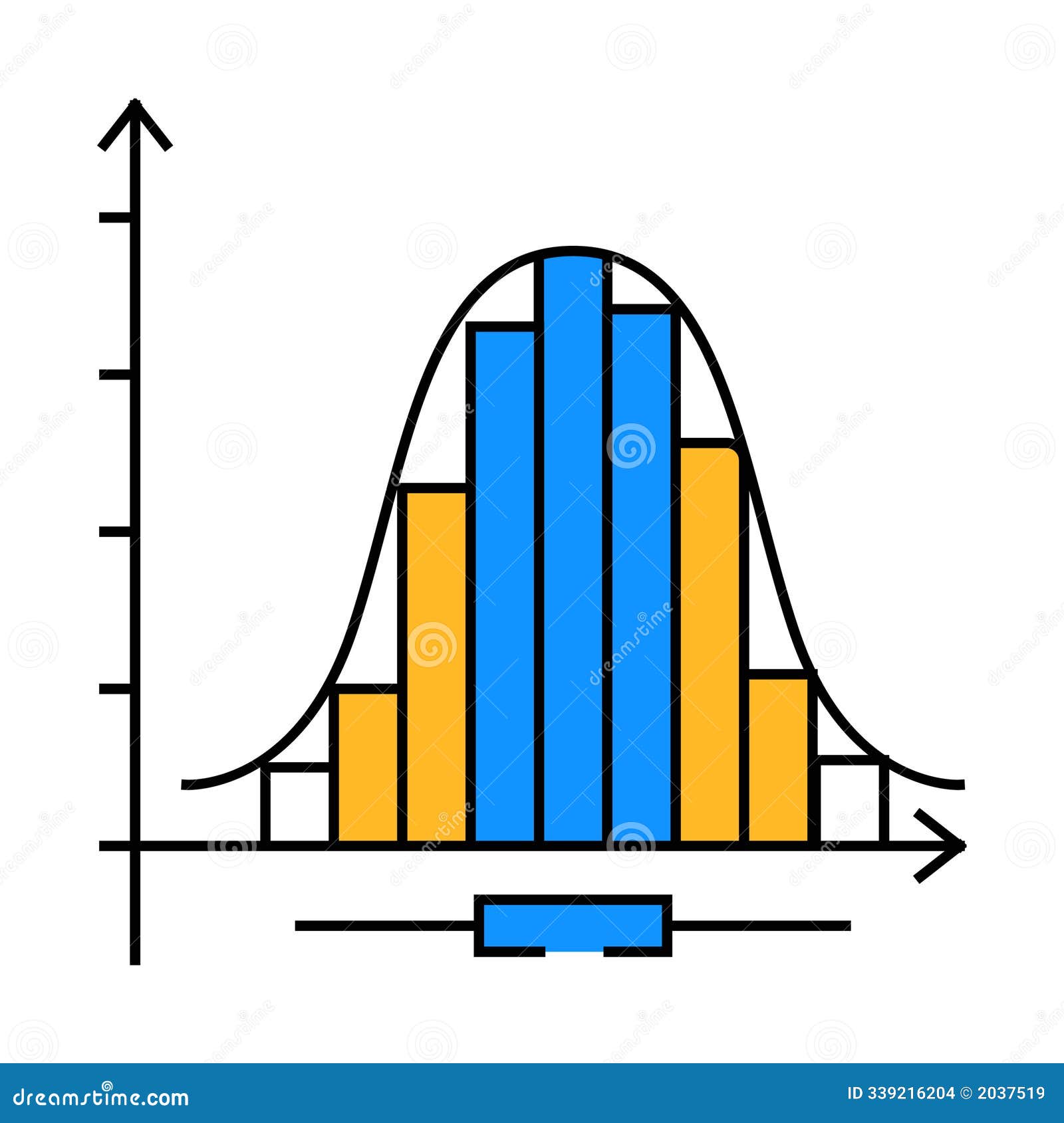 Statistics Math Science Education Icon Color Illustration Stock ...