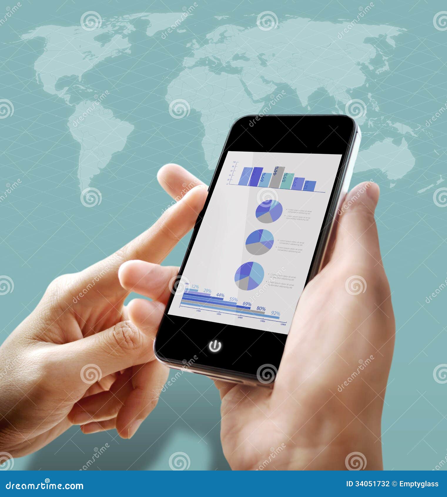 Statistics on mobile stock photo. Image of graph, network - 34051732