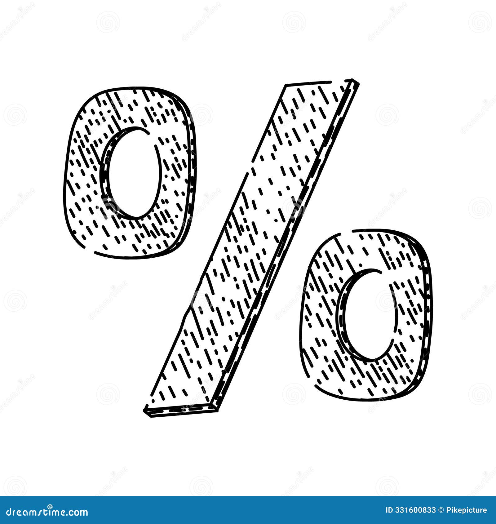 Statistics Percentage Sign Sketch Hand Drawn Vector Stock Illustration ...