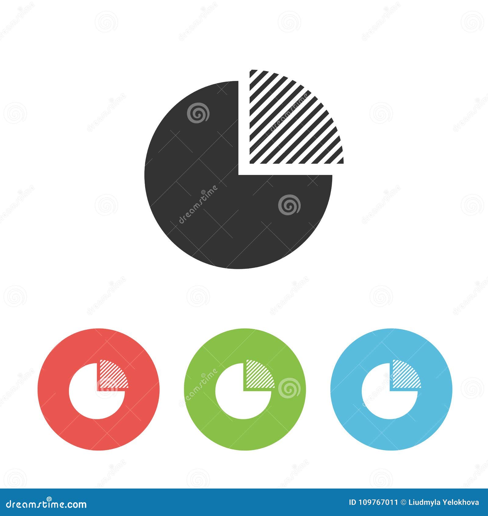 Statistics pie chart icon stock illustration. Illustration of element ...
