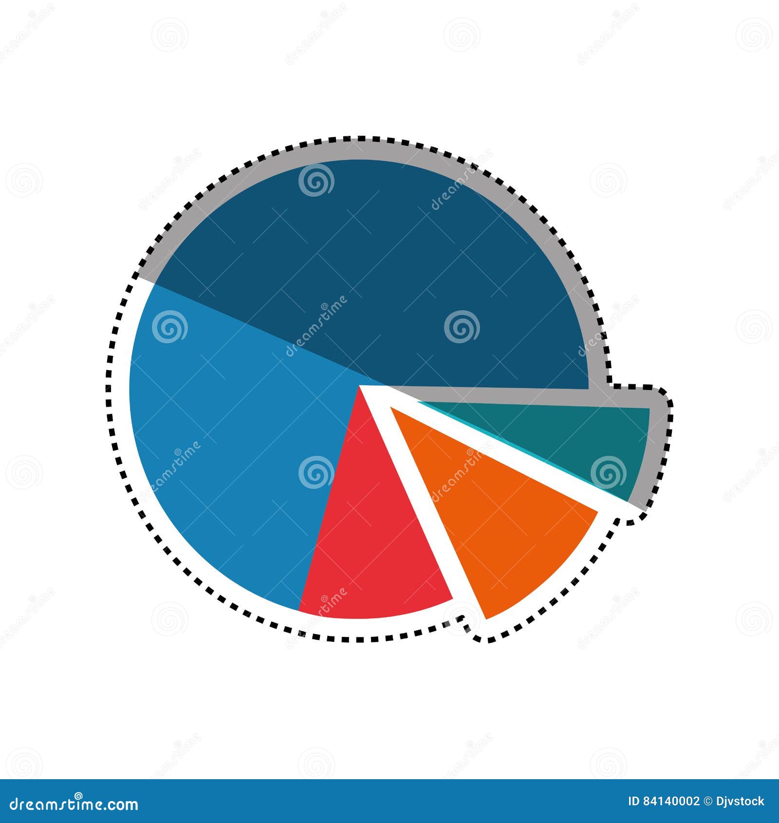 Statistics pie chart stock illustration. Illustration of information ...