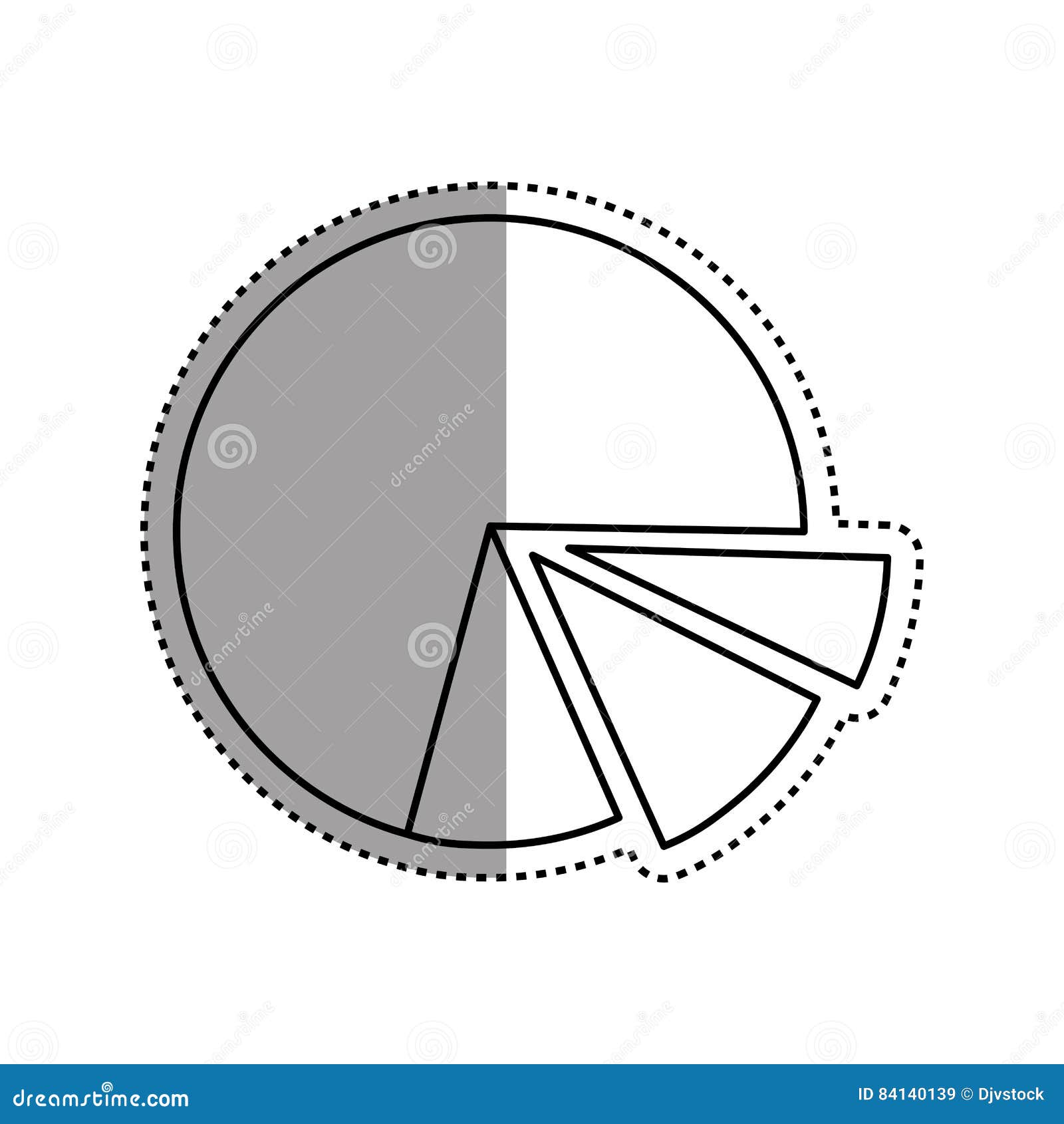 Statistics pie chart stock illustration. Illustration of percentage ...