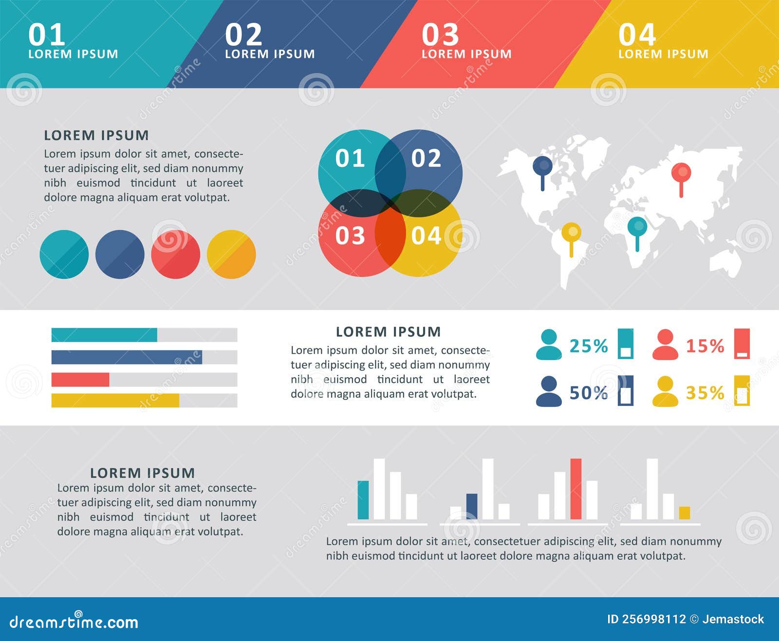 Statistics Population Infographic Template Stock Vector - Illustration ...