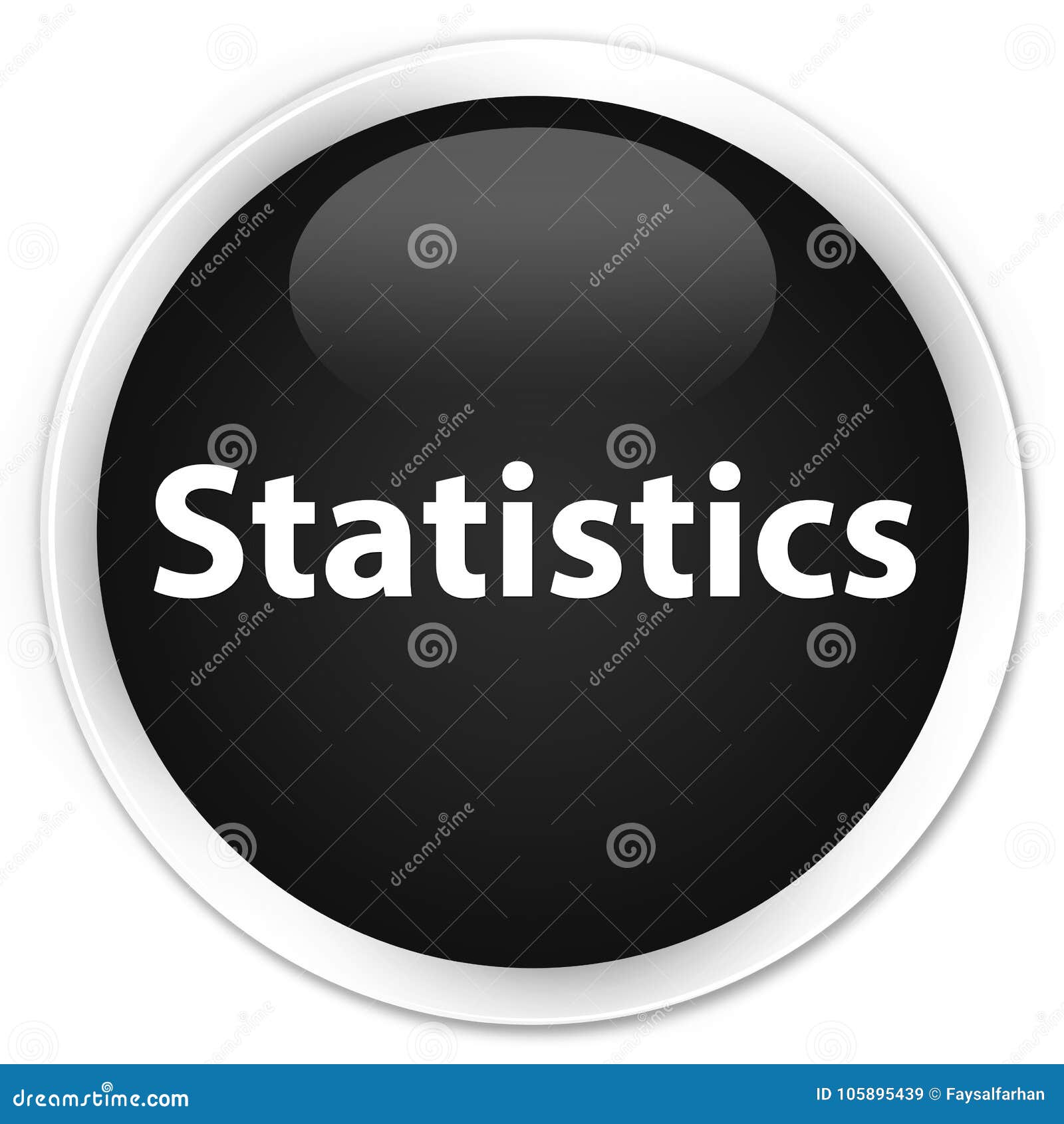 Statistics Premium Black Round Button Stock Illustration - Illustration ...