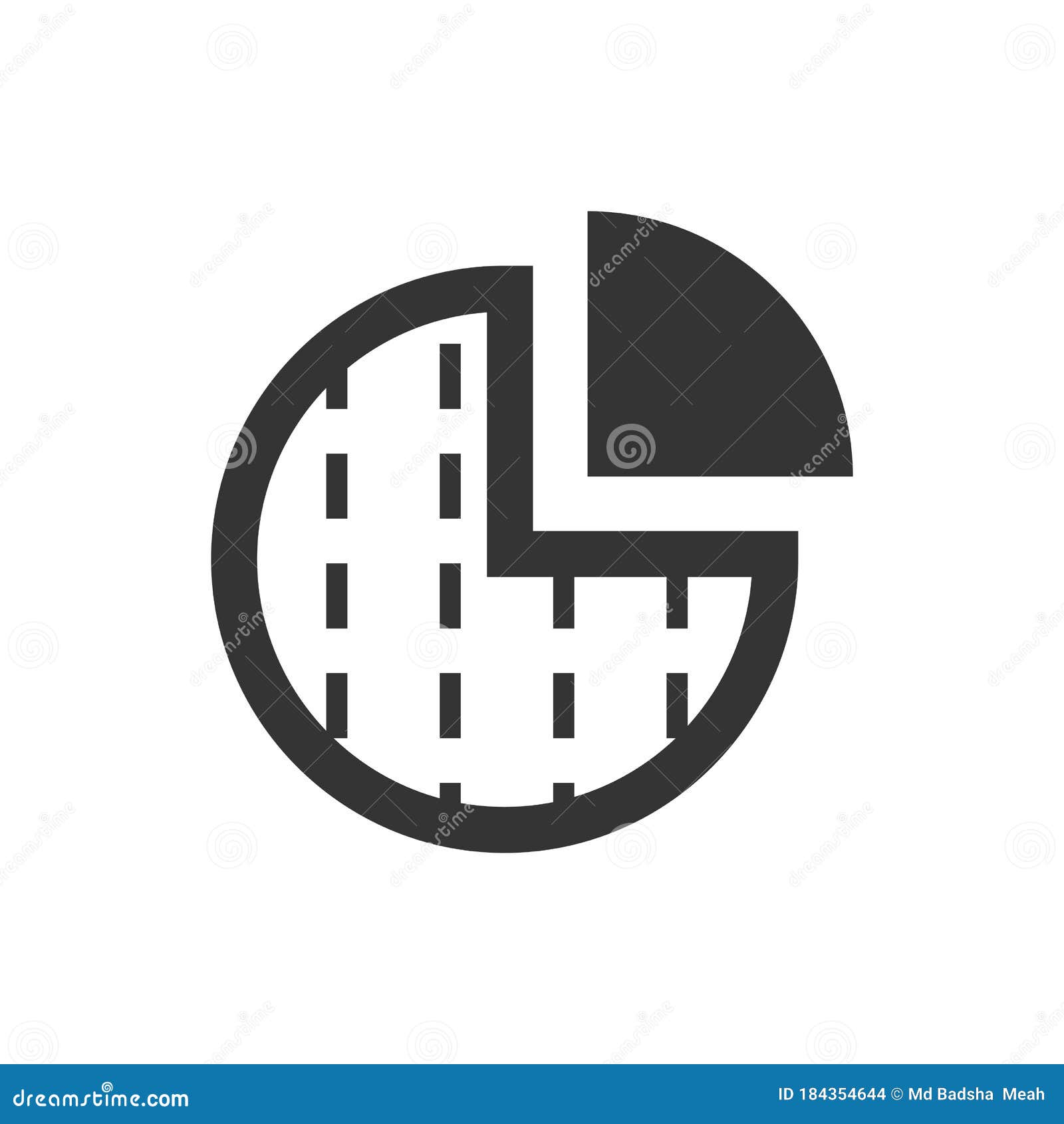 Statistics Report Icon stock vector. Illustration of report - 184354644