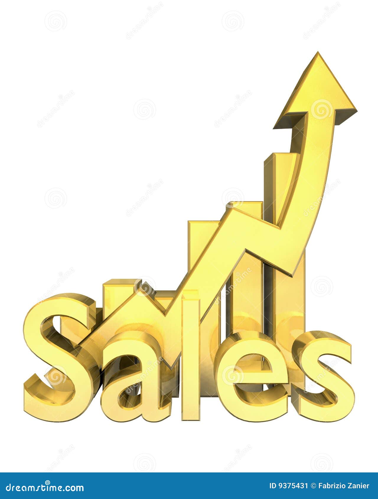 Statistics Sales Graphic in Gold Stock Illustration - Illustration of ...