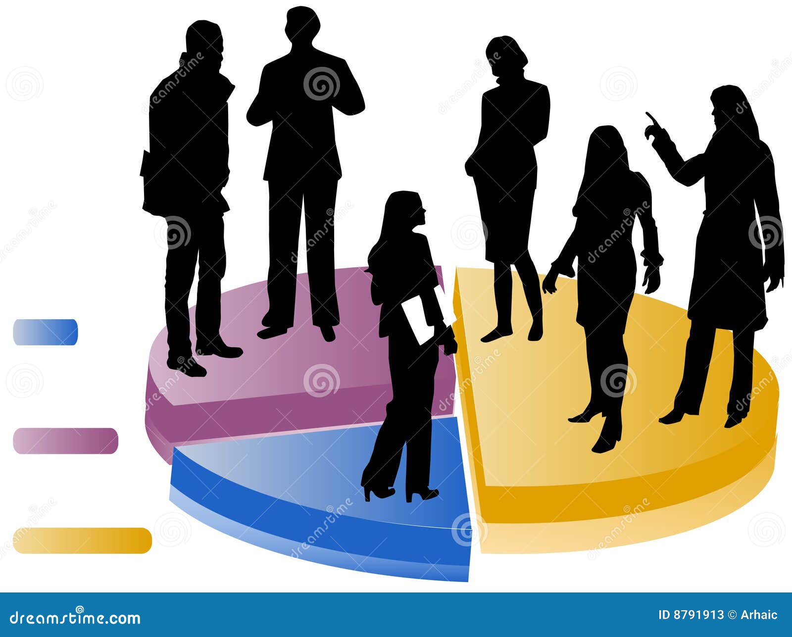 Statistics with Silhouettes Stock Vector - Illustration of enterprise ...