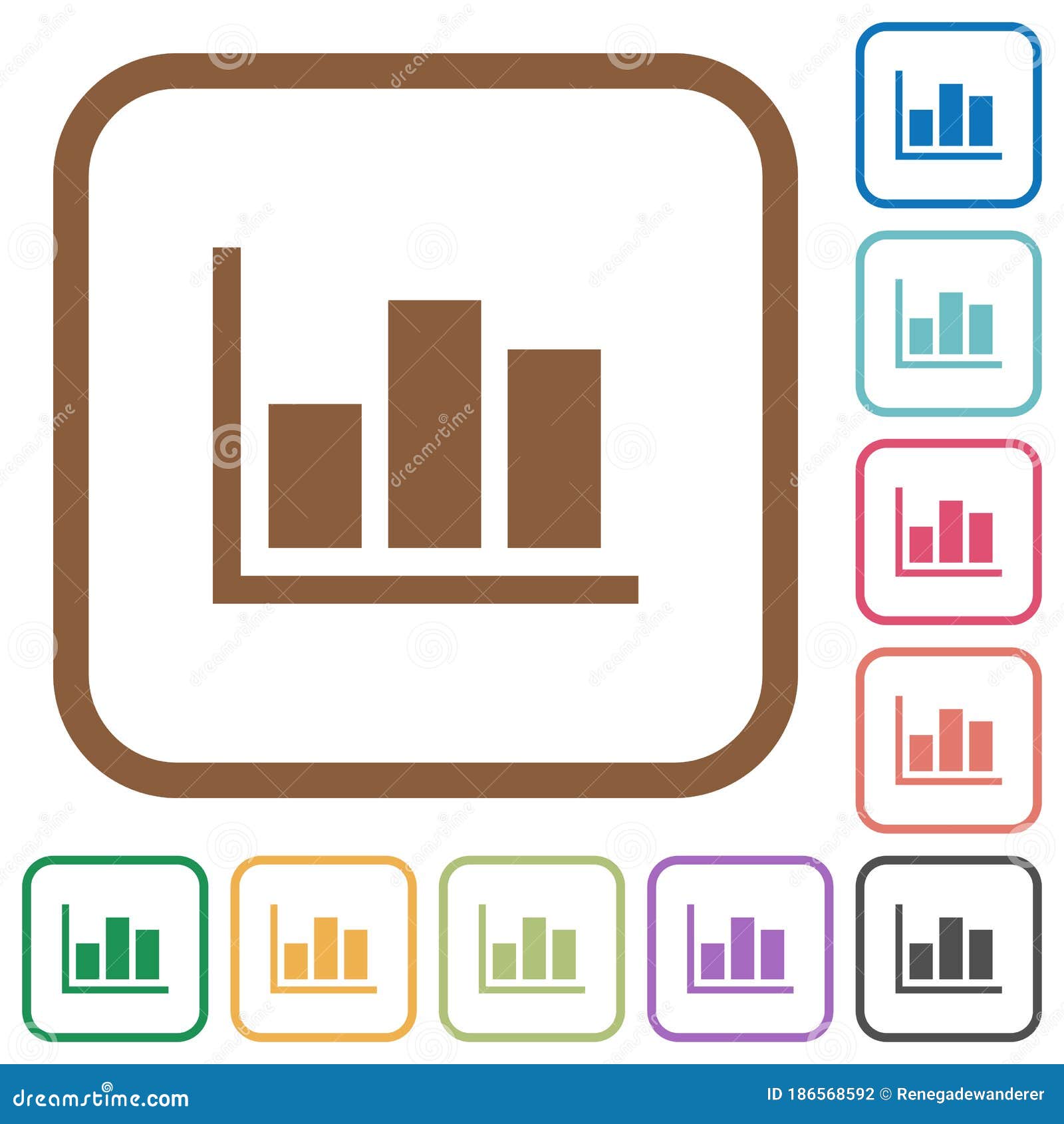 Statistics simple icons stock vector. Illustration of design - 186568592